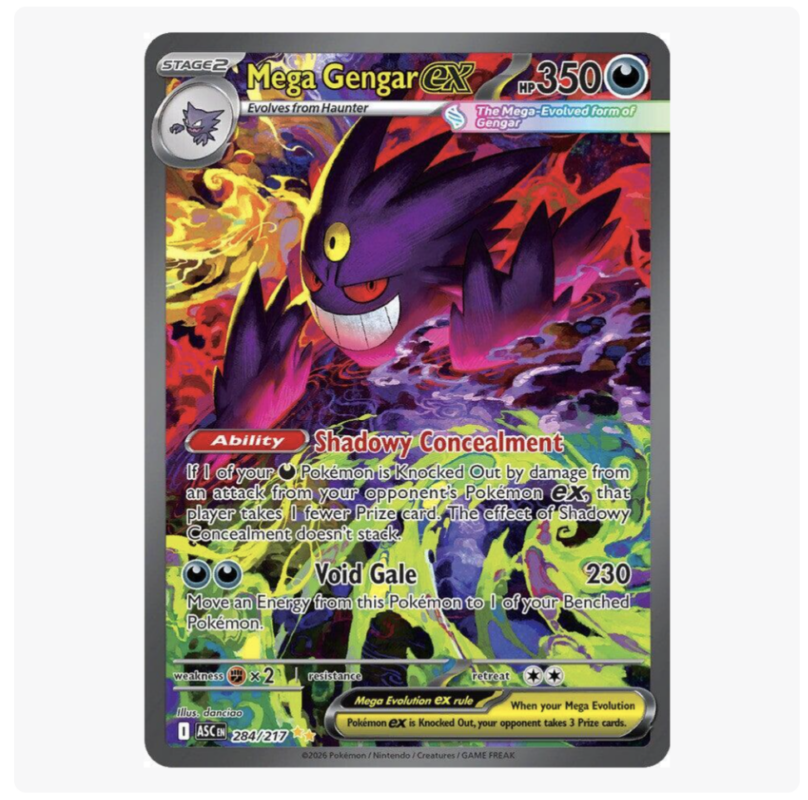 Mega Gengar ex - 284/217 - ME: Ascended Heroes ( NM ) - Poké Store